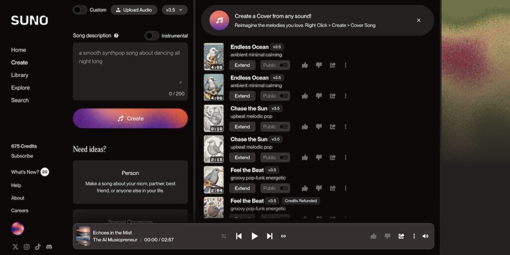 What music genres & subgenres can you use on Suno AI? (Cheatsheet)