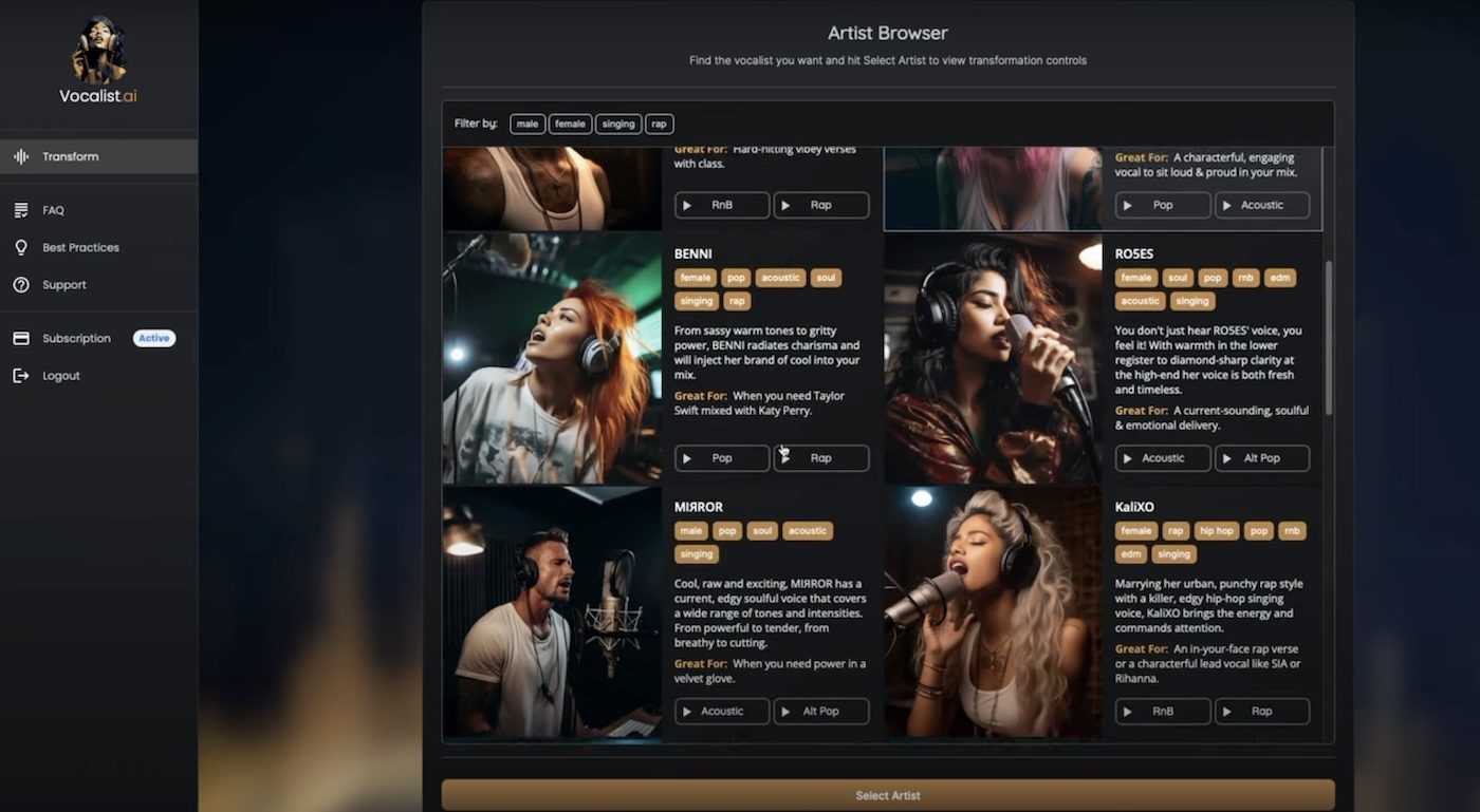 The 4 best (free) AI singing voice generators in 2025