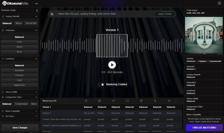 Diktatorial Suite Makes Music Mastering as Easy as Typing a Text