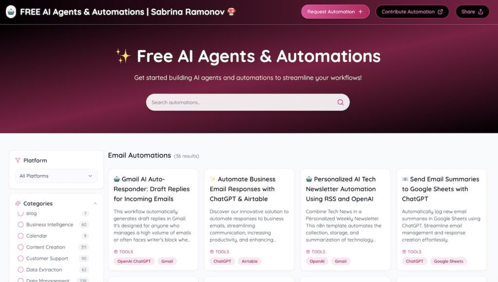 NEW: Free AI Agents & Automation Directory with 1,000+ Templates by ...