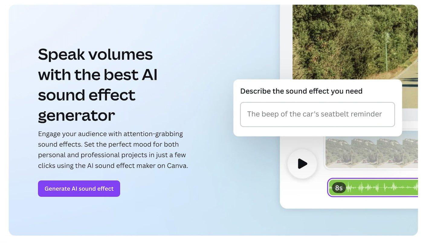Canva AI Sound Effect Generator Try Free