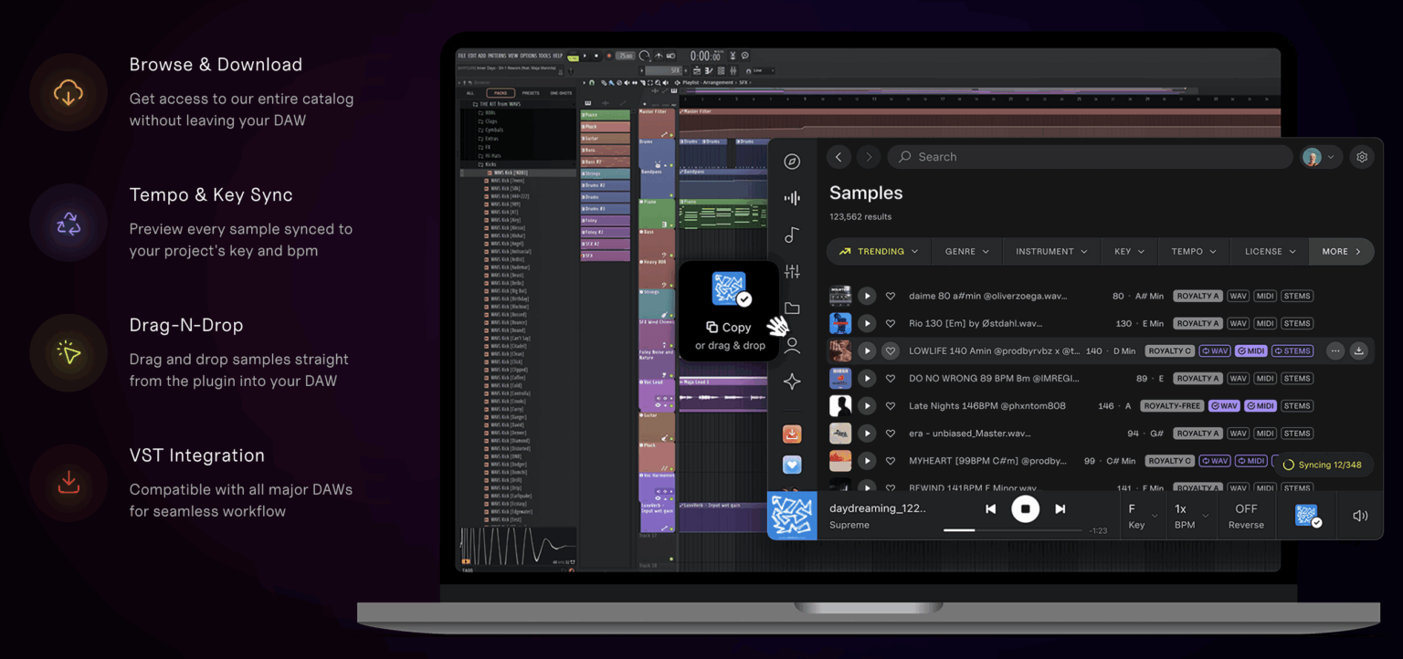 WAVS AI sample finder: 100k samples in your DAW